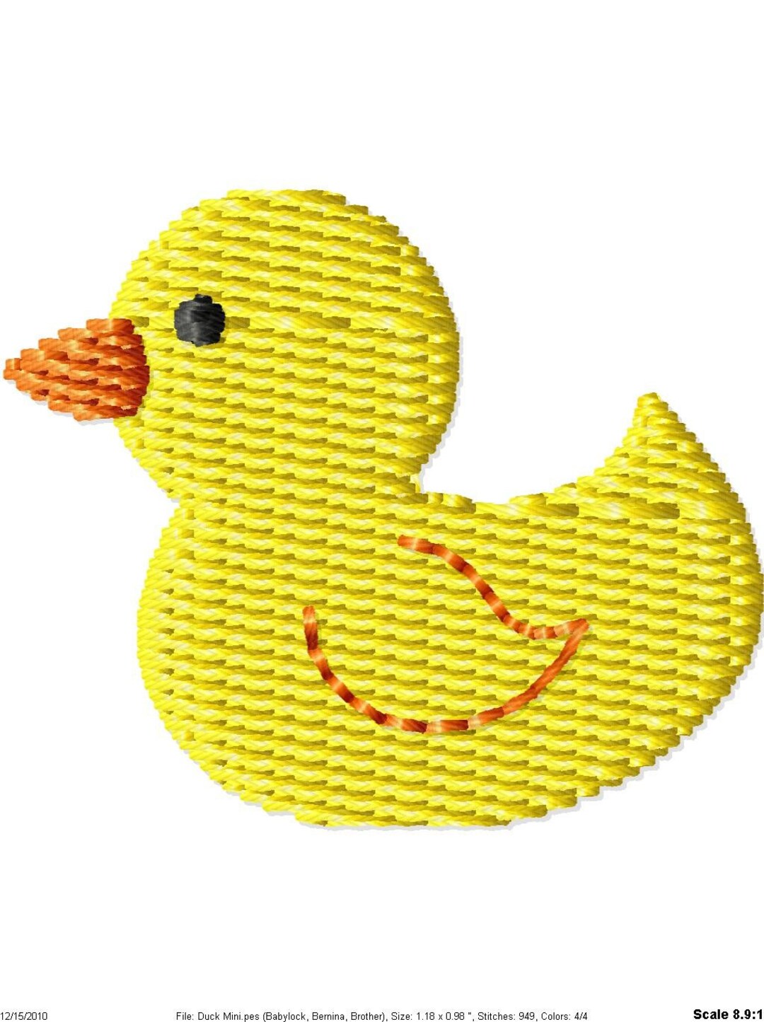 Little Duck Machine Embroidery Design Mini - INSTANT DOWNLOAD - Etsy