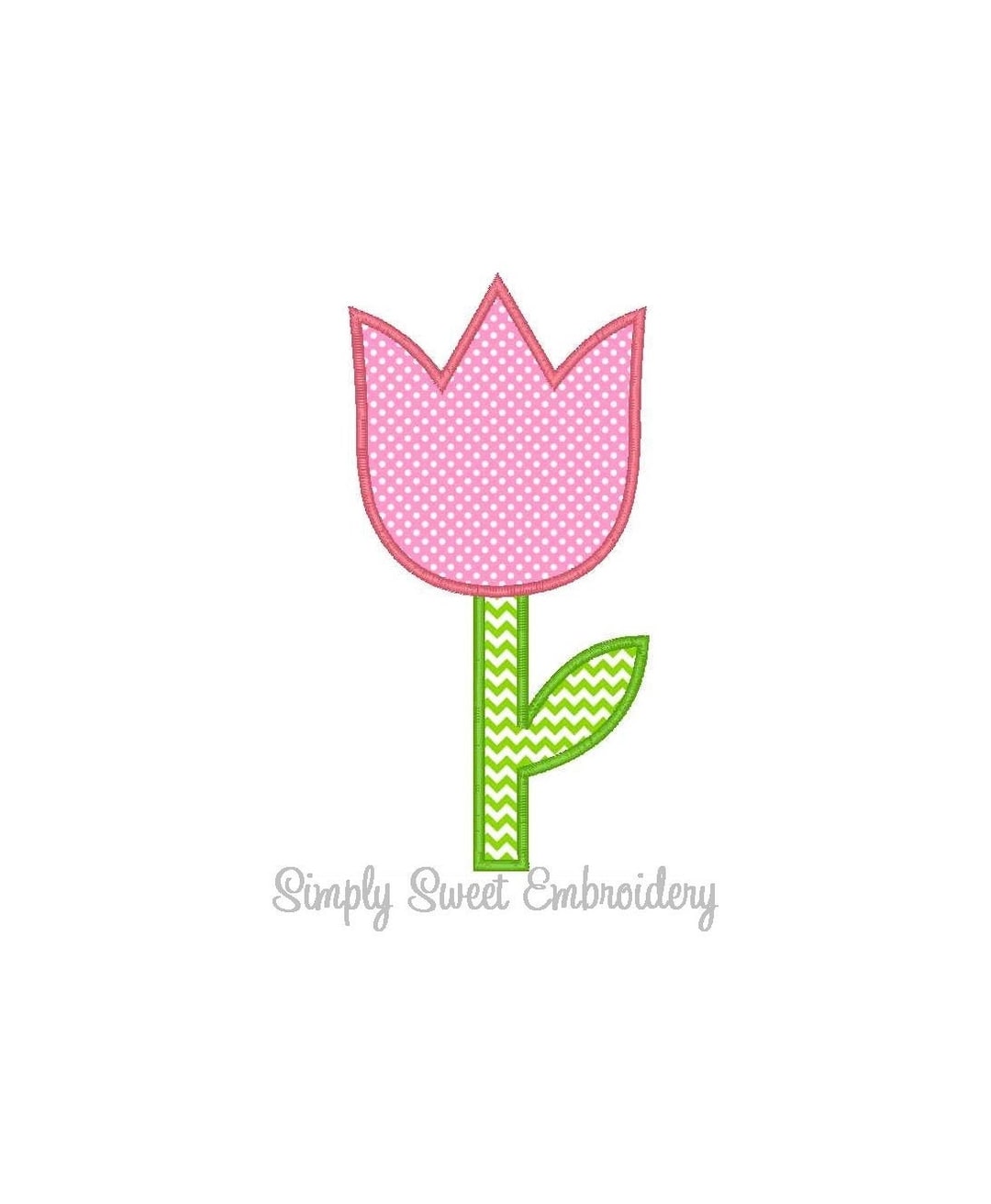 Tulip Machine Embroidery Applique Design - Etsy