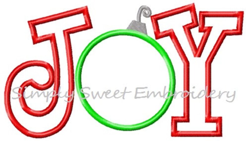 Joy Machine Embroidery Applique Design - Etsy