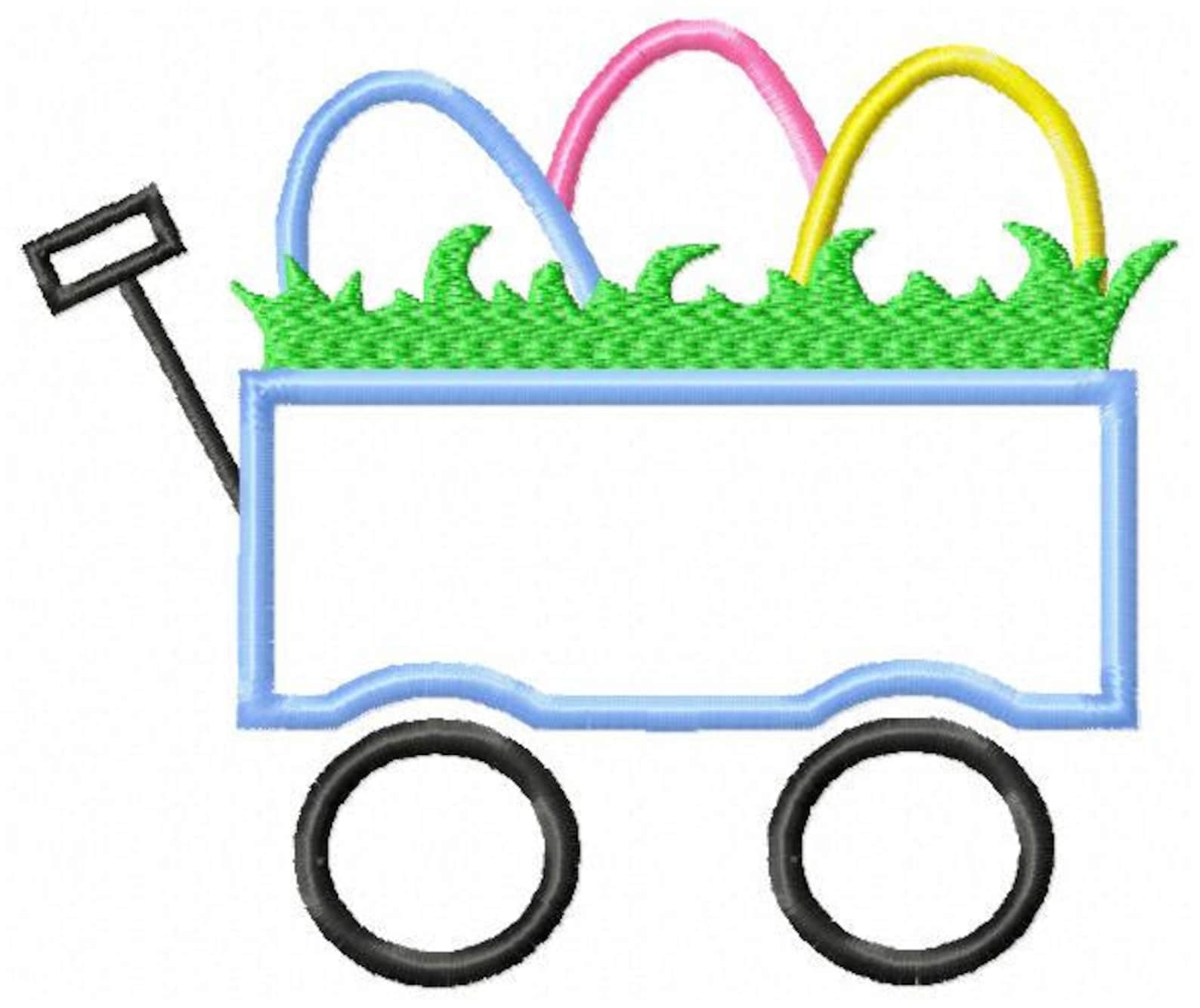 Easter Egg Wagon Applique Design | Etsy