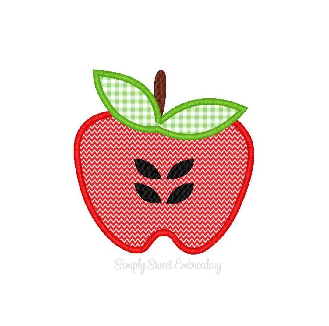 Apple 2 Machine Embroidery Applique Design - Etsy