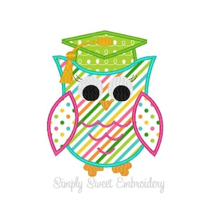 Graduation Owl Applique Design - Etsy