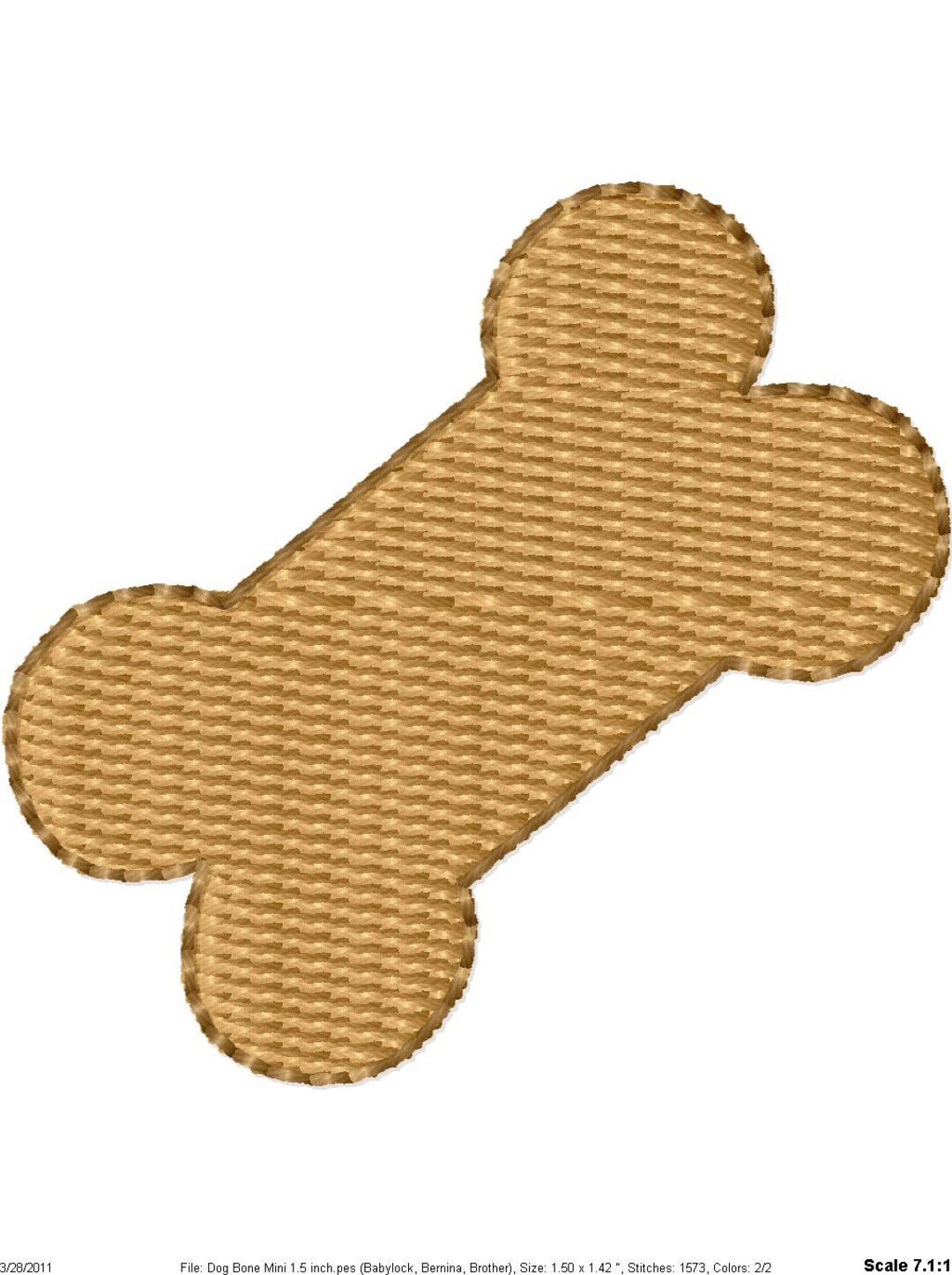 Dog Bone Machine Embroidery Design Mini - Etsy