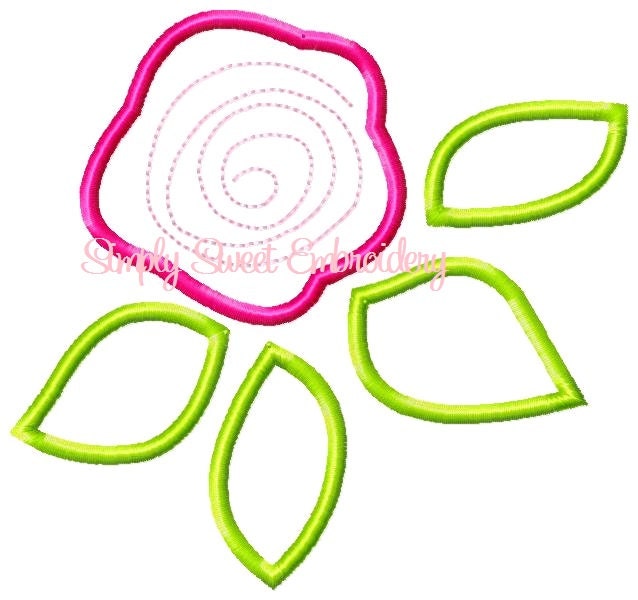 Rose Bud Machine Embroidery Applique Design - Etsy