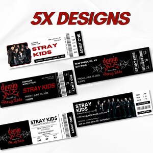 Stray Kids Dominate Personalized Concert Ticket, Stray Kids Kpop, Dominate World Tour North ...