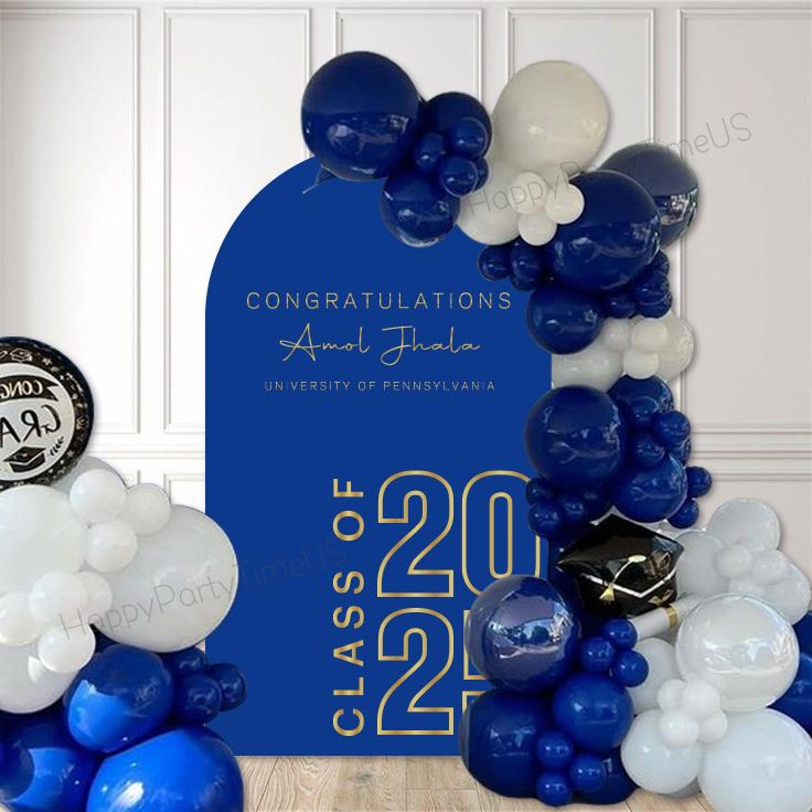 Arch Backdrop Stand Covers Class of 2025 Custom Graduation Party ...