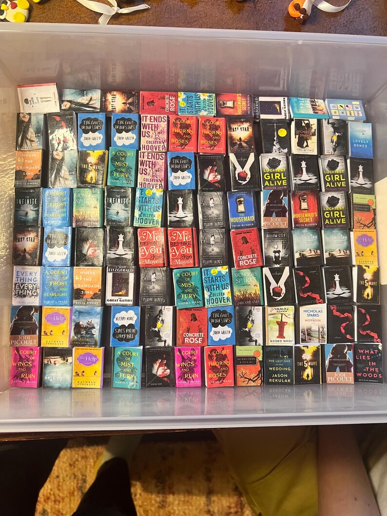 Custom Mini Books| Dollhouse Miniture Decor| Mini Book Gift| Bestseller ...