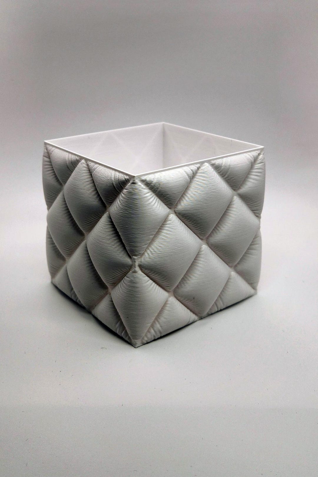 Snug - 3D Printed Square Pot With Pillow Texture – Modern Planter for ...