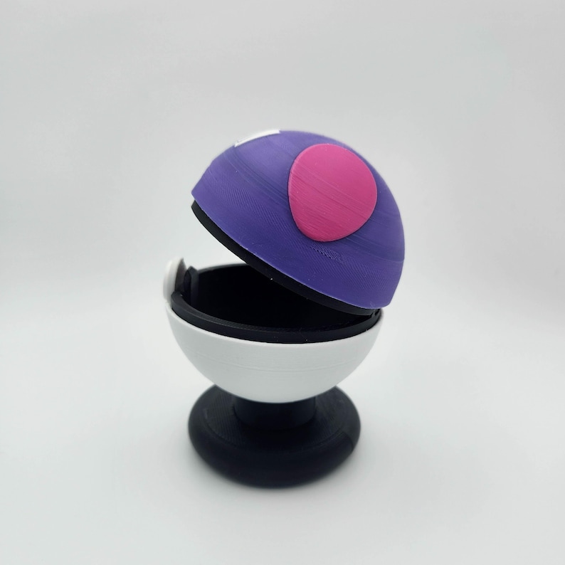 3D Printed Pokéballs With Stand Great Ball, Ultra Ball, Master Ball ...