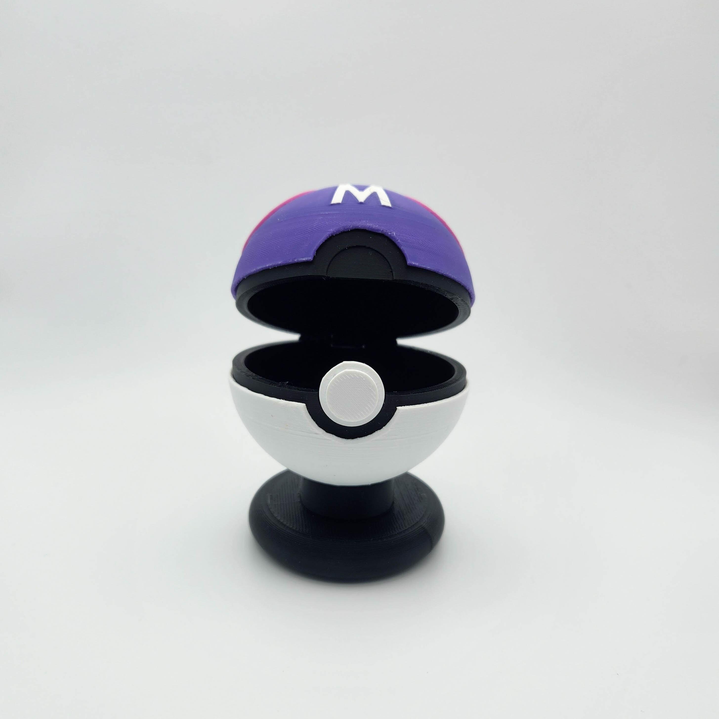 3D Printed Pokéballs With Stand Great Ball, Ultra Ball, Master Ball ...