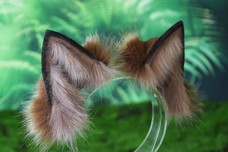 Brown Patchwork Wolf Ears and Tail, Fox Cosplay - Costume - Birthday ...