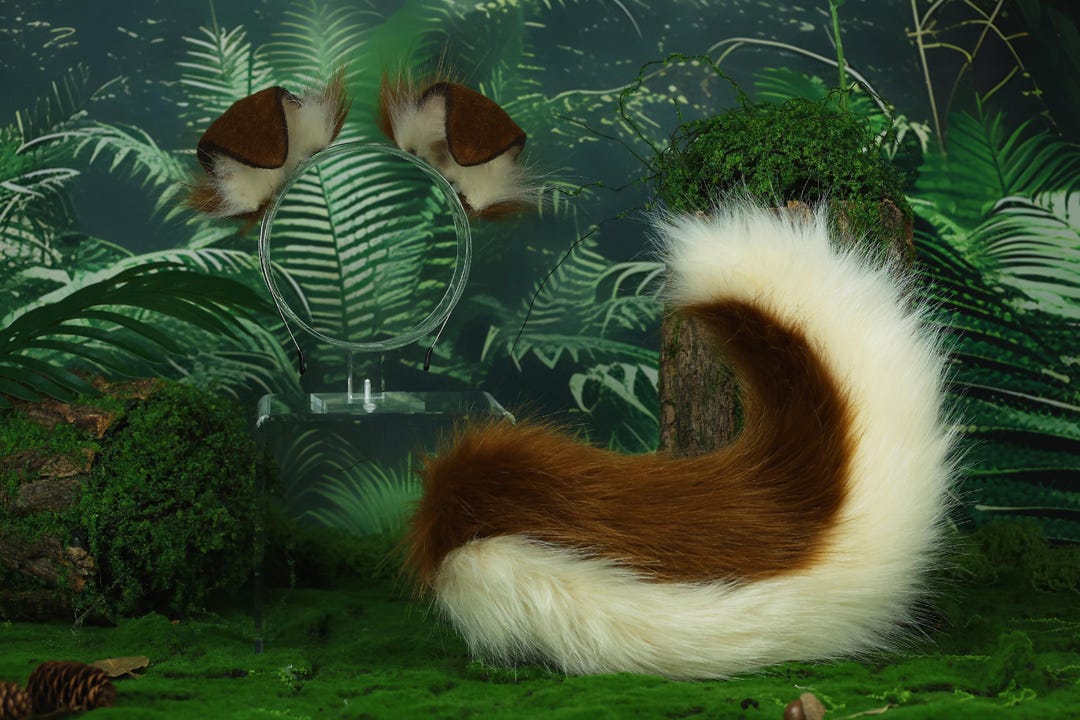 Cosplay Puppy Ears and Tail Kitten Ears and Tail Simulation Ears and ...