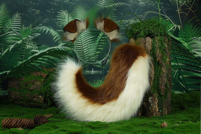Cosplay Puppy Ears and Tail Kitten Ears and Tail Simulation Ears and ...