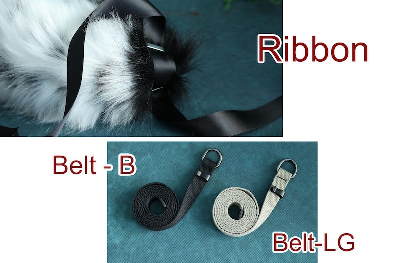 Black and Red Stitching Dog Fox Ear Tail-cosplay--plush Headband ...