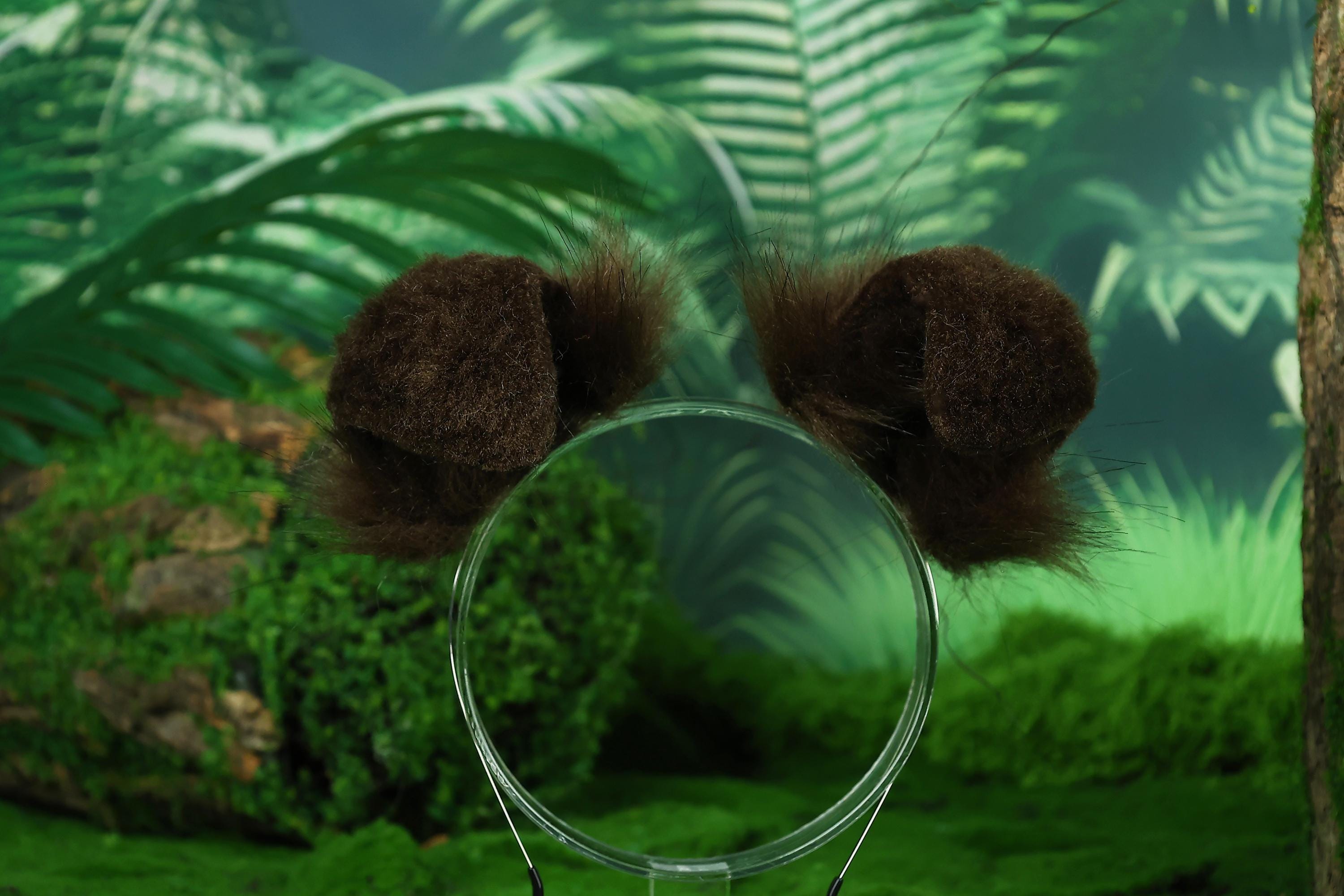 Cosplay Brown Puppy Ears and Tail Kitten Ears and Tail Simulation Ears ...