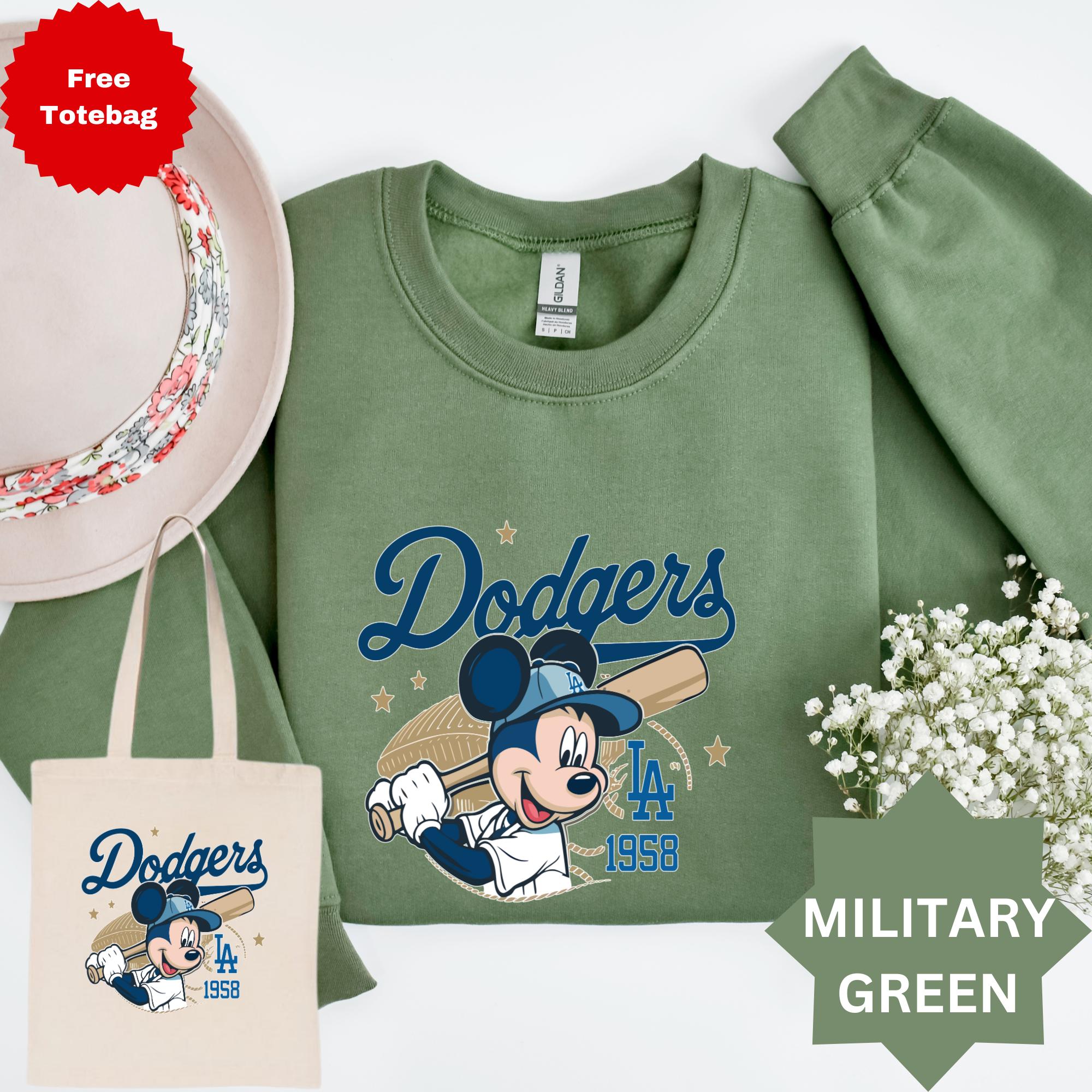 Mickey Mouse Dodgers 1958 Baseball Shirt, Mickey Baseball Shirt, Disney ...