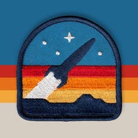 Rocket Ship Patch Missile Cool Kid Space Toy Embroidered Iron on ...