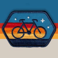 Cyclist Embroidered Patch - Etsy