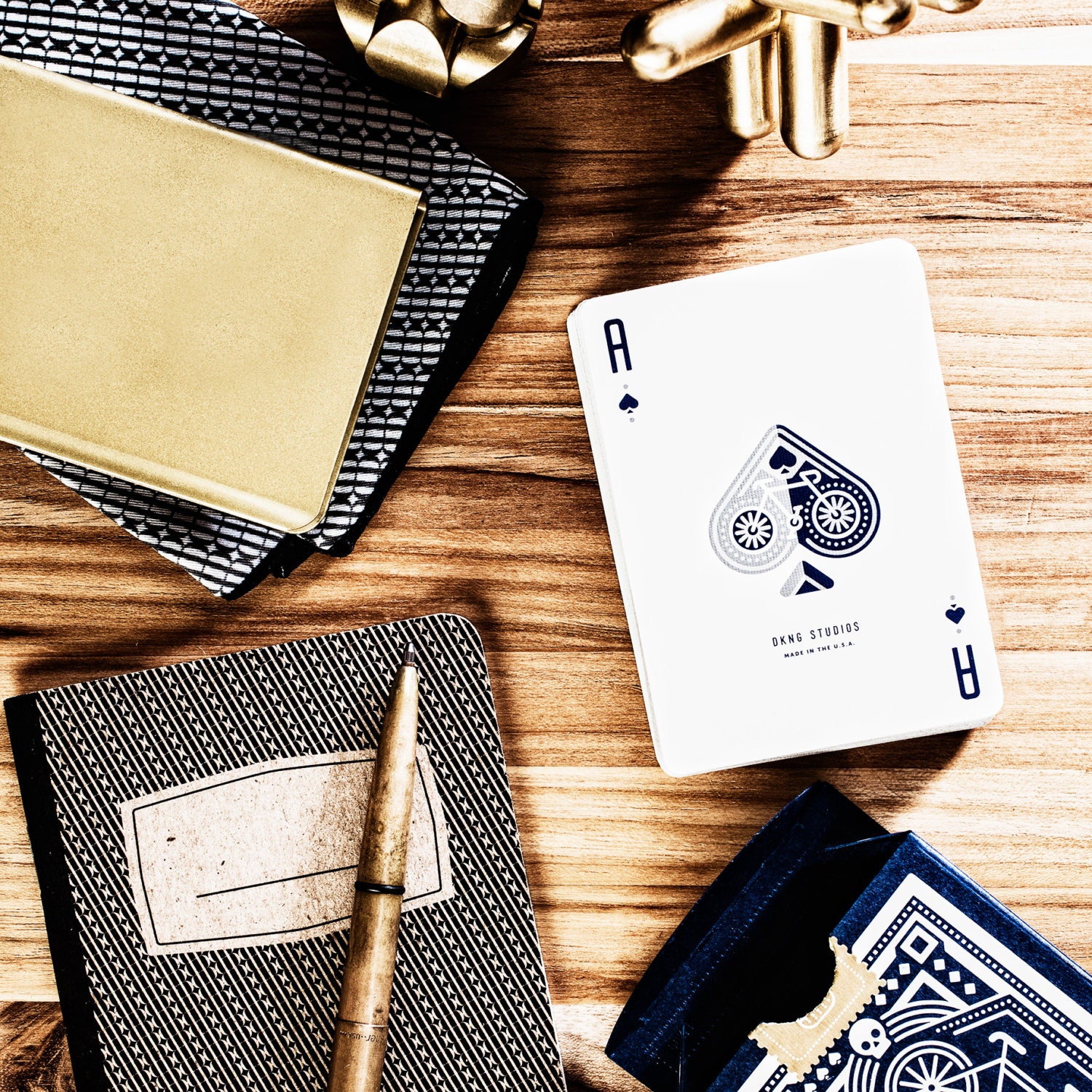 DKNG 'blue Wheel' Playing Cards - Etsy