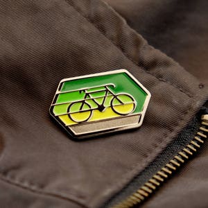 Cyclist Enamel Pin - Etsy