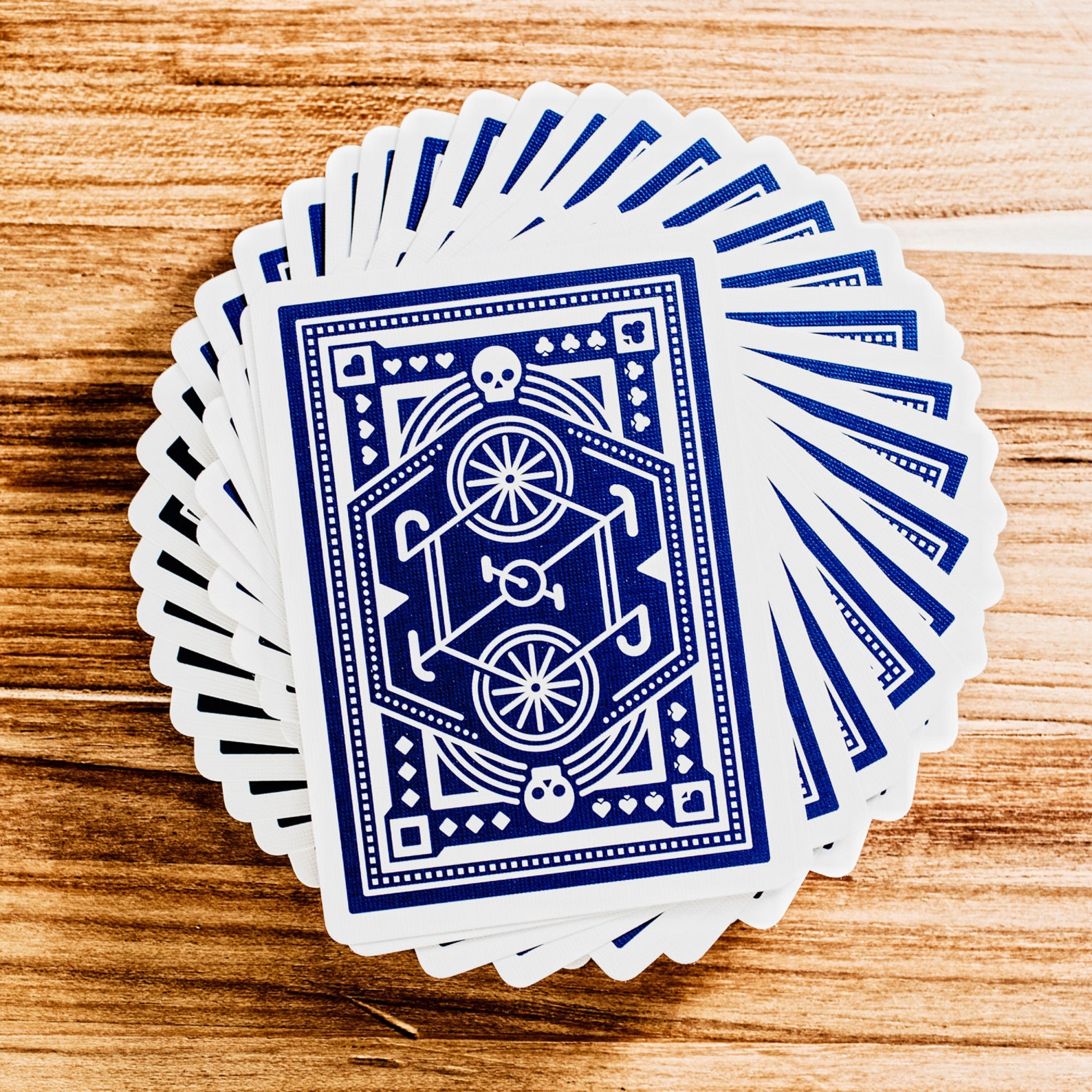 DKNG 'blue Wheel' Playing Cards - Etsy
