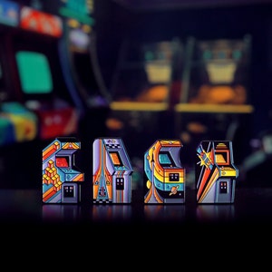 Arcade Game Machine Pin Pack (race, Fight, Fly and Build) - Etsy