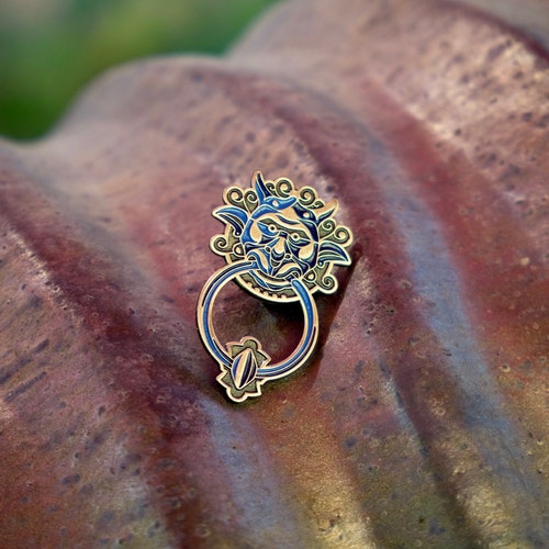 Labyrinth: Left Door Knocker Enamel Pin - Etsy