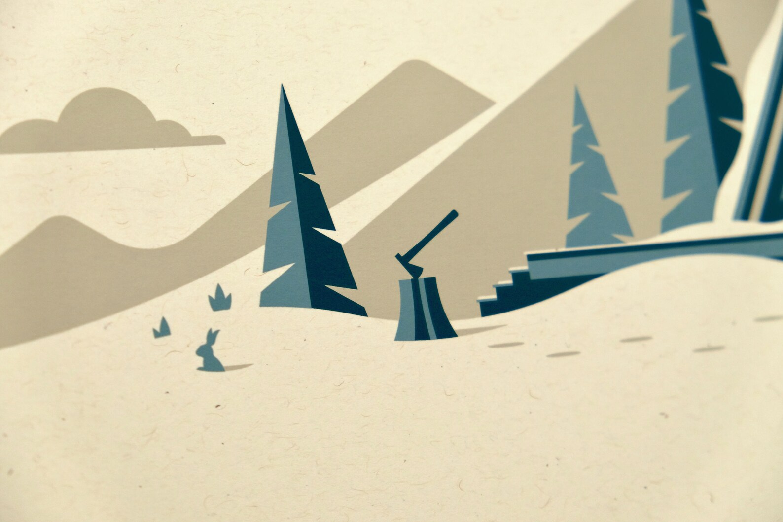 Cascade Art Print (a-frame Winter Cabin) - Etsy