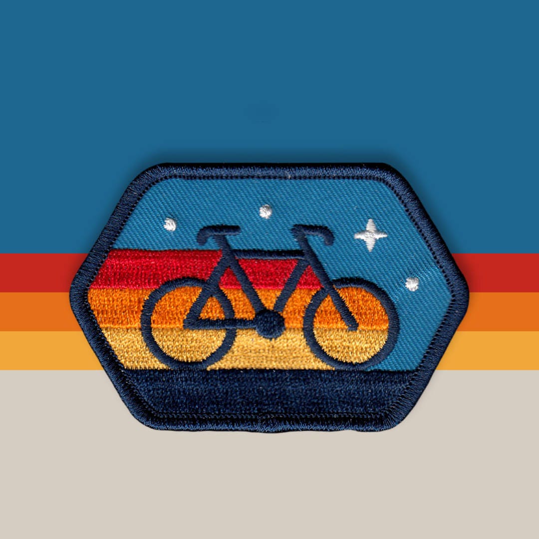 Cyclist Embroidered Patch - Etsy