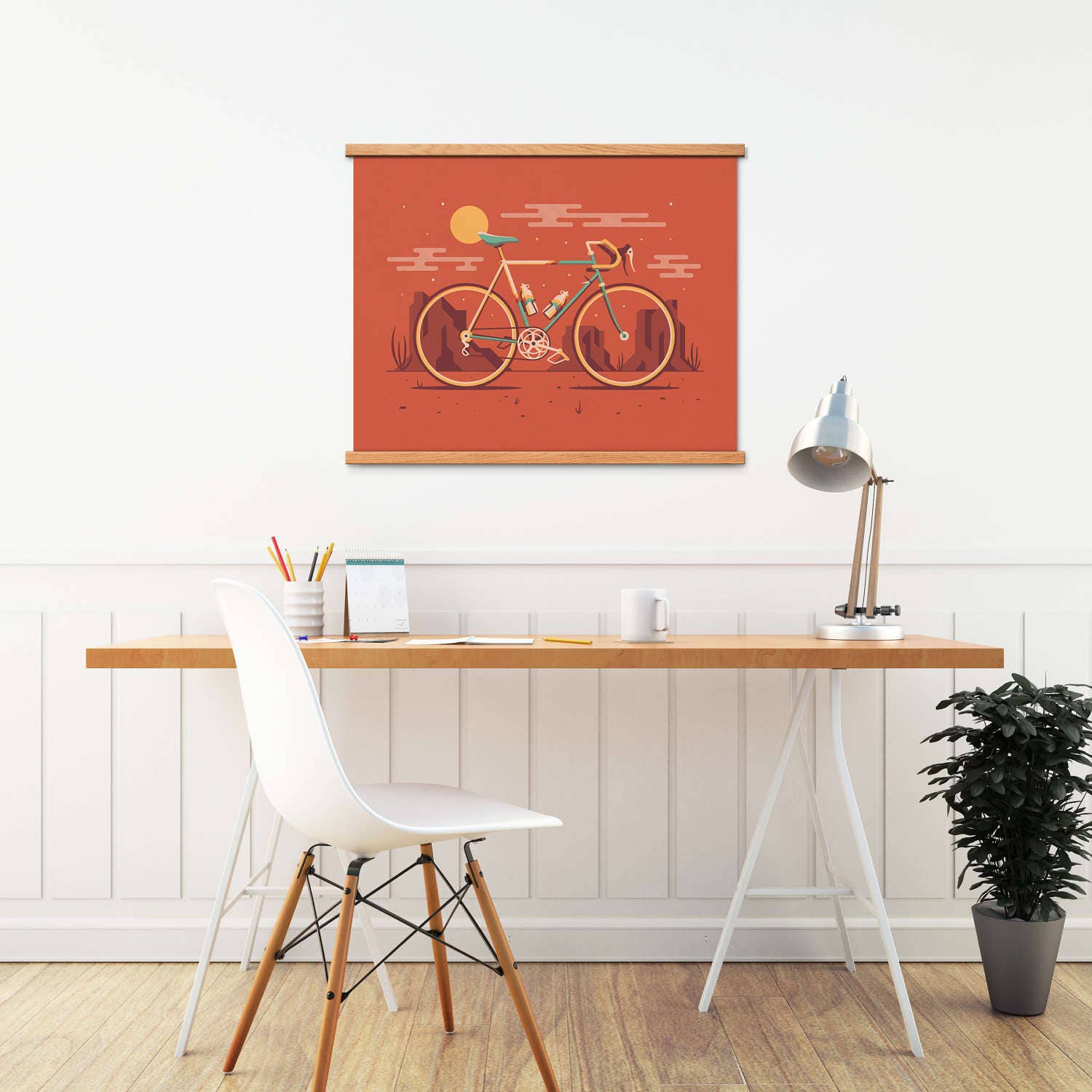 Mesa road Bike 20x16 Screen Print | Etsy