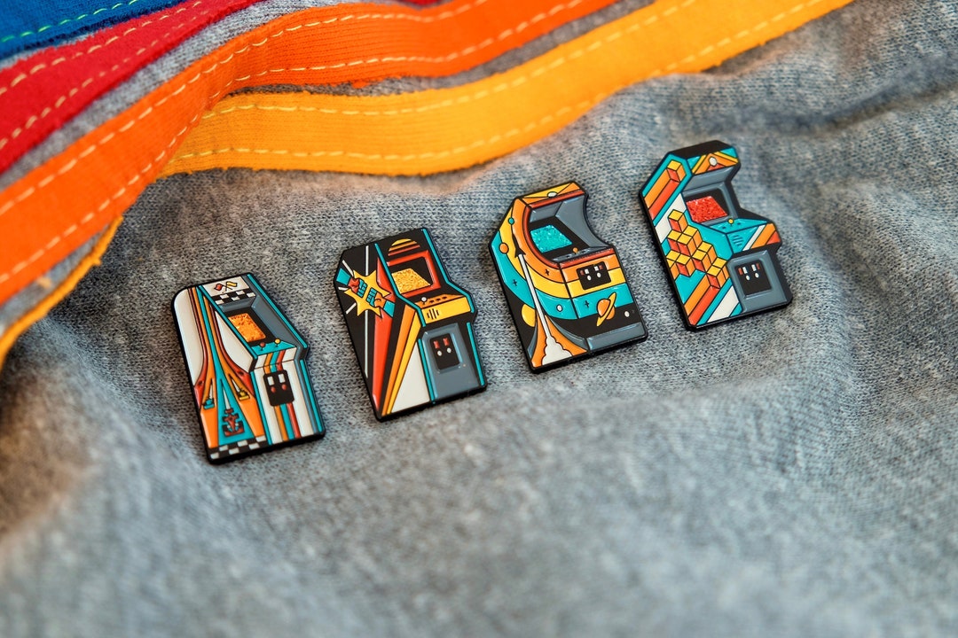 Arcade Game Machine Pin Pack (race, Fight, Fly and Build) - Etsy