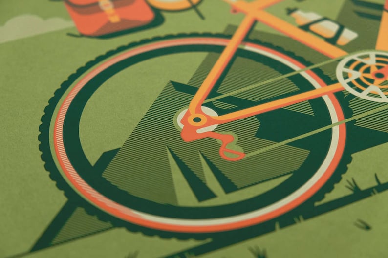 Durango mountain Bike 20x16 Screen Print | Etsy