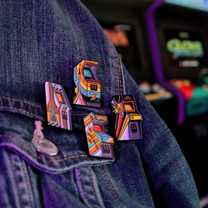 Arcade Game Machine Pin Pack (race, Fight, Fly and Build) - Etsy