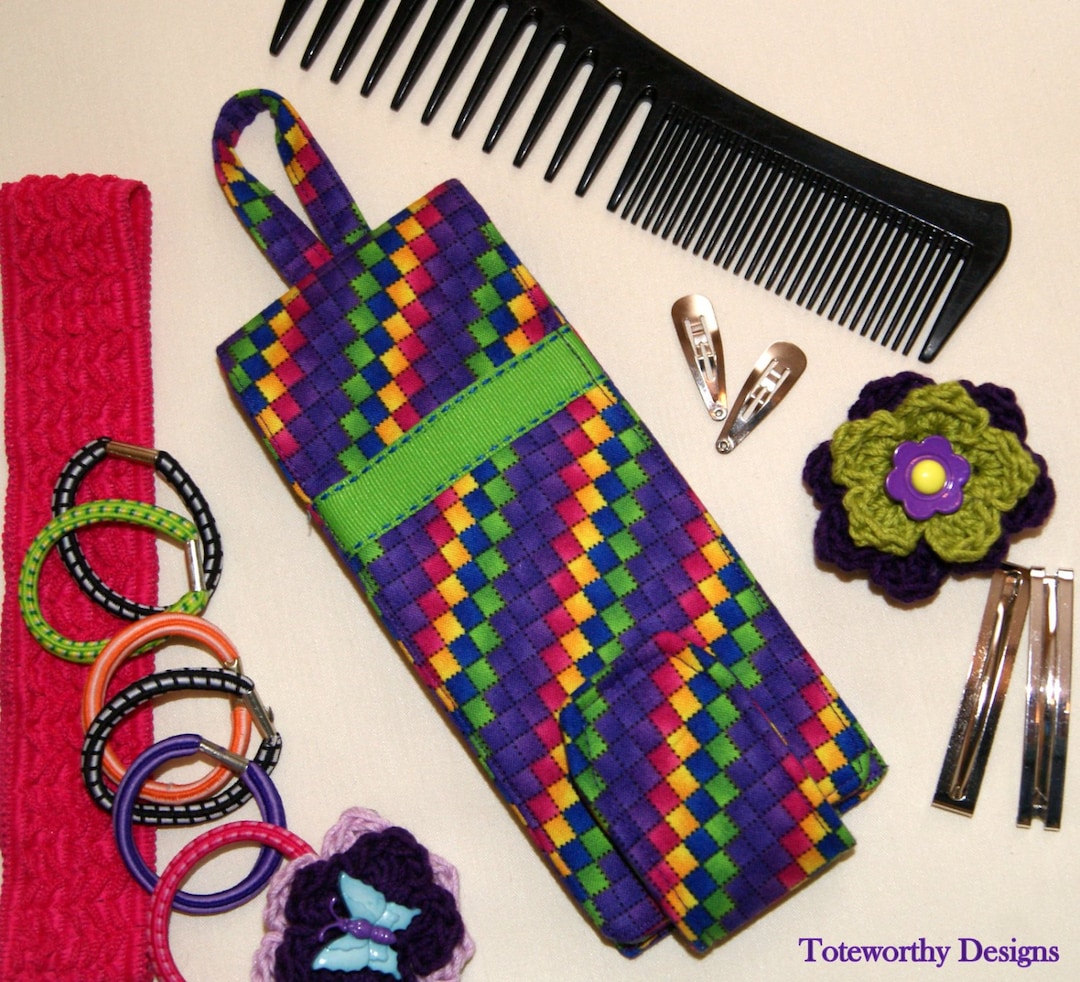 Purse Sized Hair Care, Mini Hair Organizer, Travel Hair Pouch - Etsy