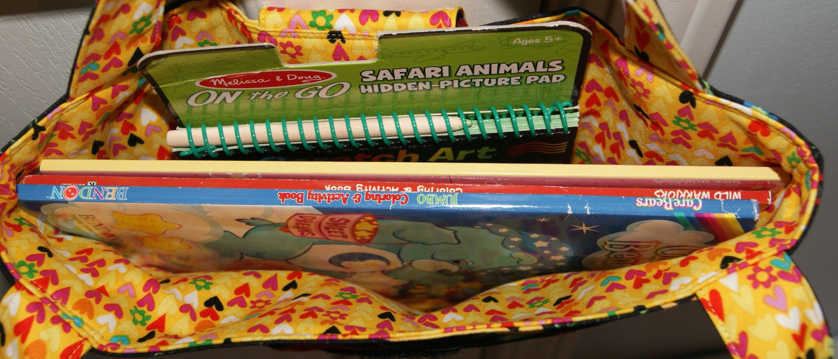 School Bus Coloring Book Bag: Kids Art Organizer, Crayon Holder - Etsy