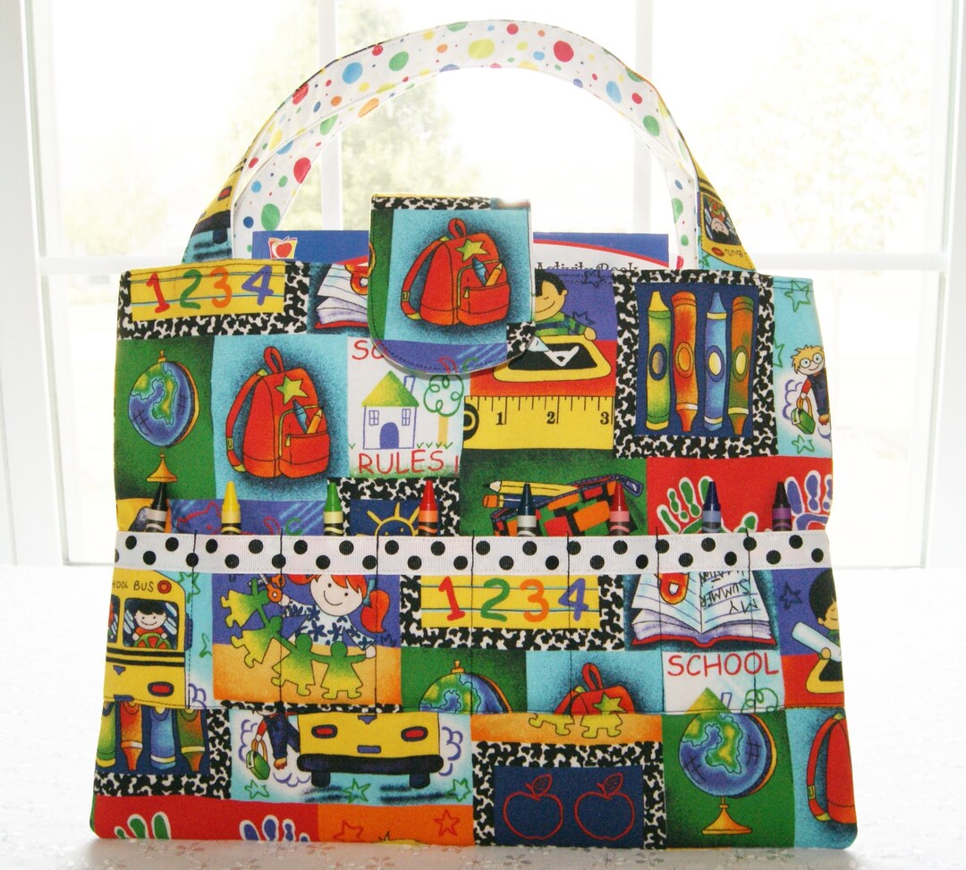 Back to School Activity Bag, Children's Coloring Supplies Tote - Etsy