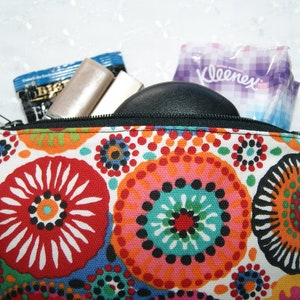 Cosmetic Personal Hygiene Zipper Pouch, Cotton Handmade Bag Zipper - Etsy