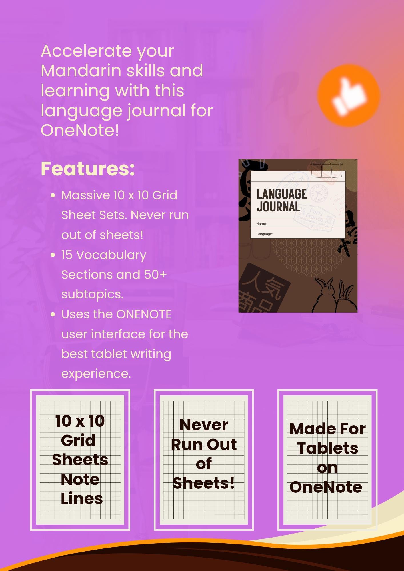 ONENOTE Language Journal Template for Learning and Writing Mandarin ...