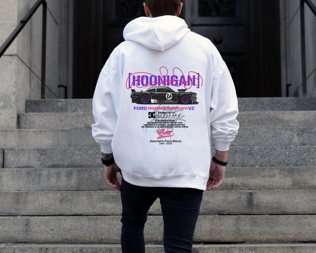 Hoonigan Ken Block Hoodie, Car Guy Hoodie, Car Enthusiast Gift, Dad ...