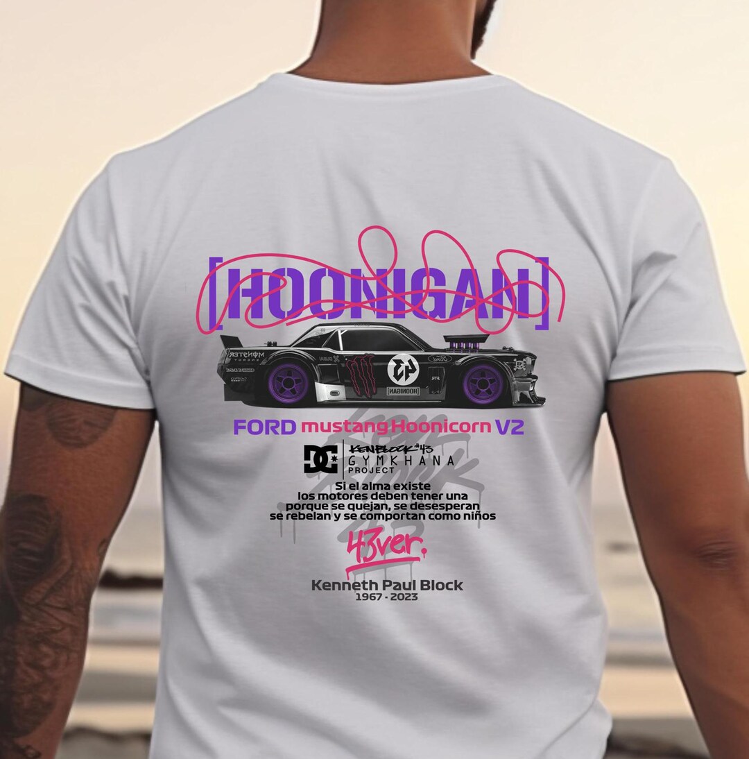 Hoonigan Ken Block T-shirt, Car Guy T-shirt, Car Enthusiast Gift, Dad ...