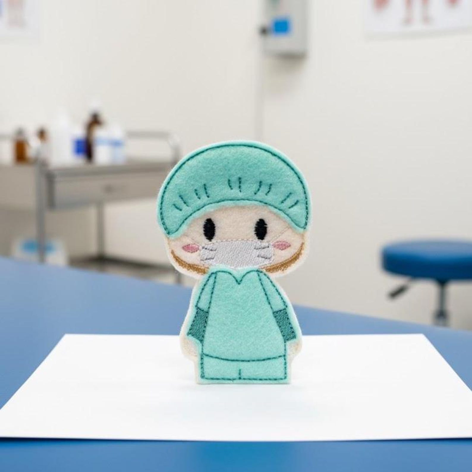 Handmade Felt Finger Puppet | Medical Professional | LIMITED SUPPLY - Etsy