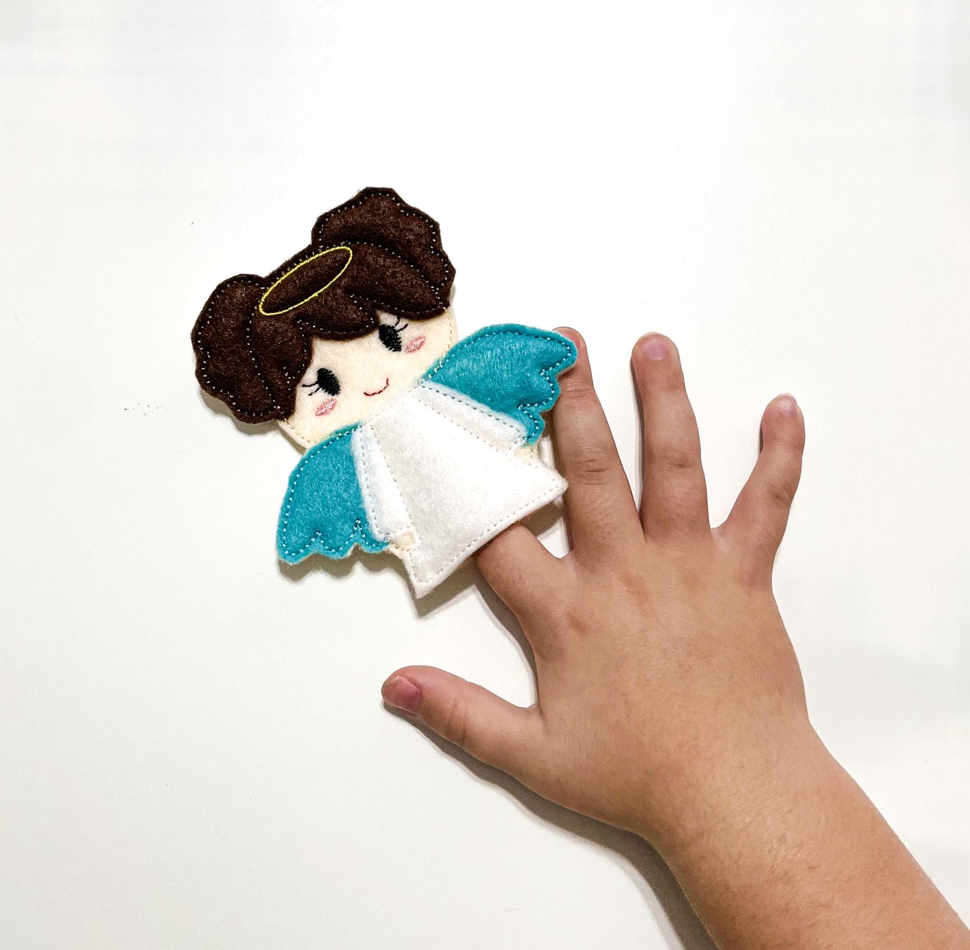 Handmade Felt Angel Finger Puppet LIMITED SUPPLY - Etsy