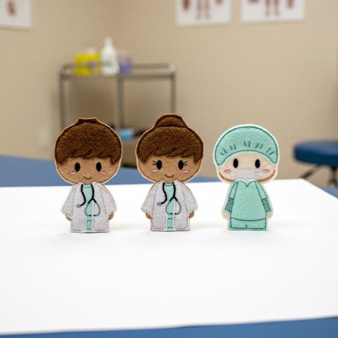 Handmade Felt Finger Puppet | Medical Professional | LIMITED SUPPLY - Etsy
