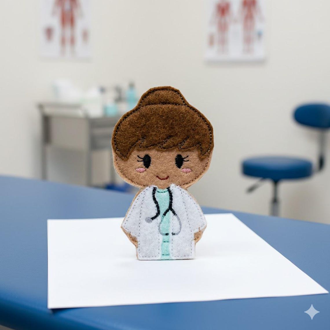 Handmade Felt Finger Puppet | Medical Professional | LIMITED SUPPLY - Etsy