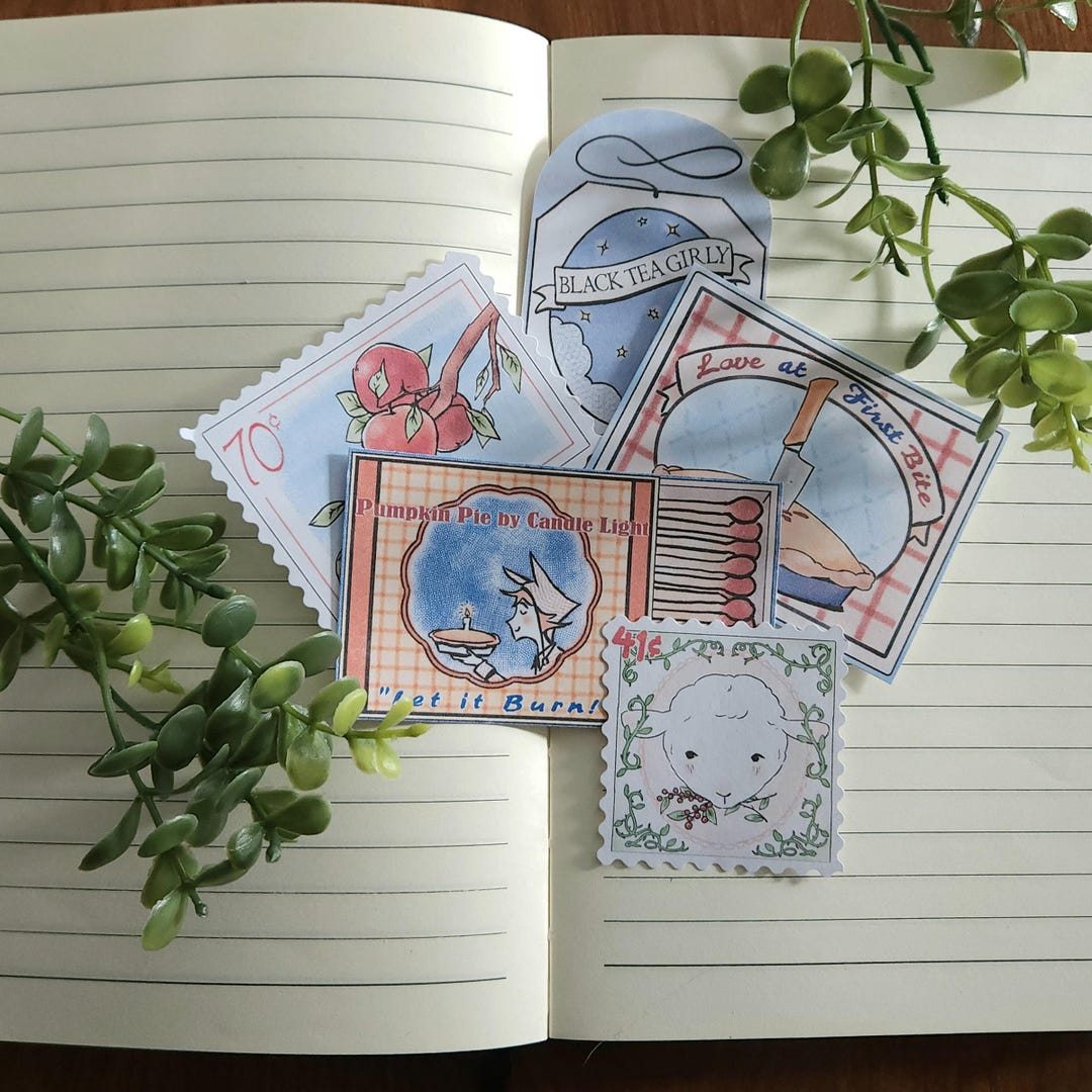 Fall Sticker Aesthetic Stamp Sticker Fall Vintage Sticker Pack ...