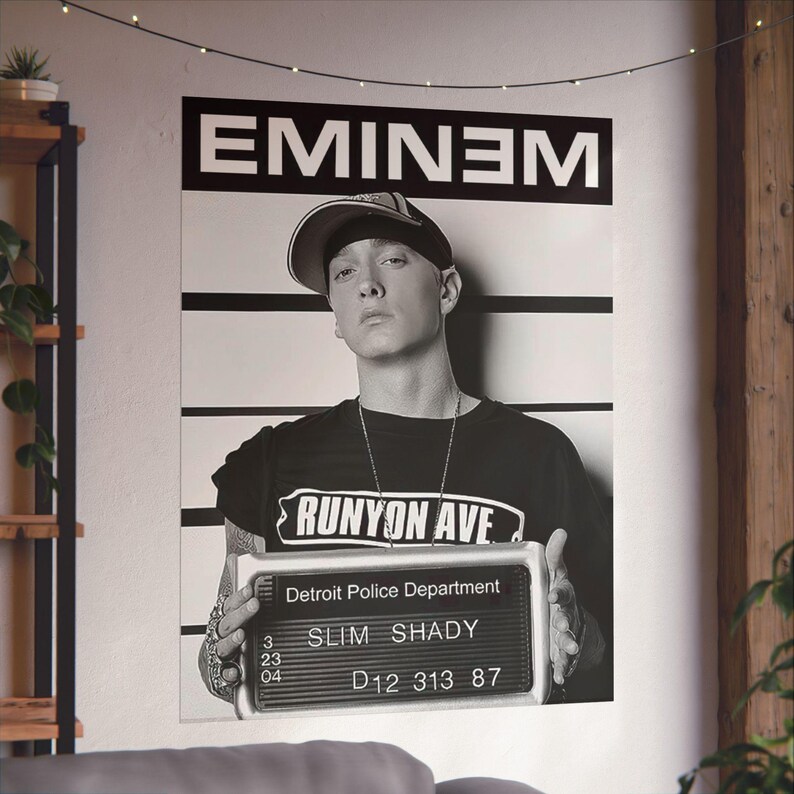 Eminem - Music / Personality Poster (mugshot) Slim Shady, Eminem, Slim ...