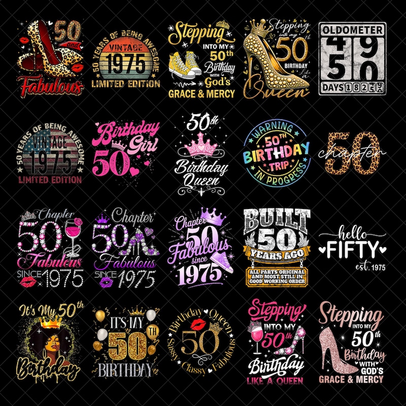 50th Birthday With Pics - Etsy