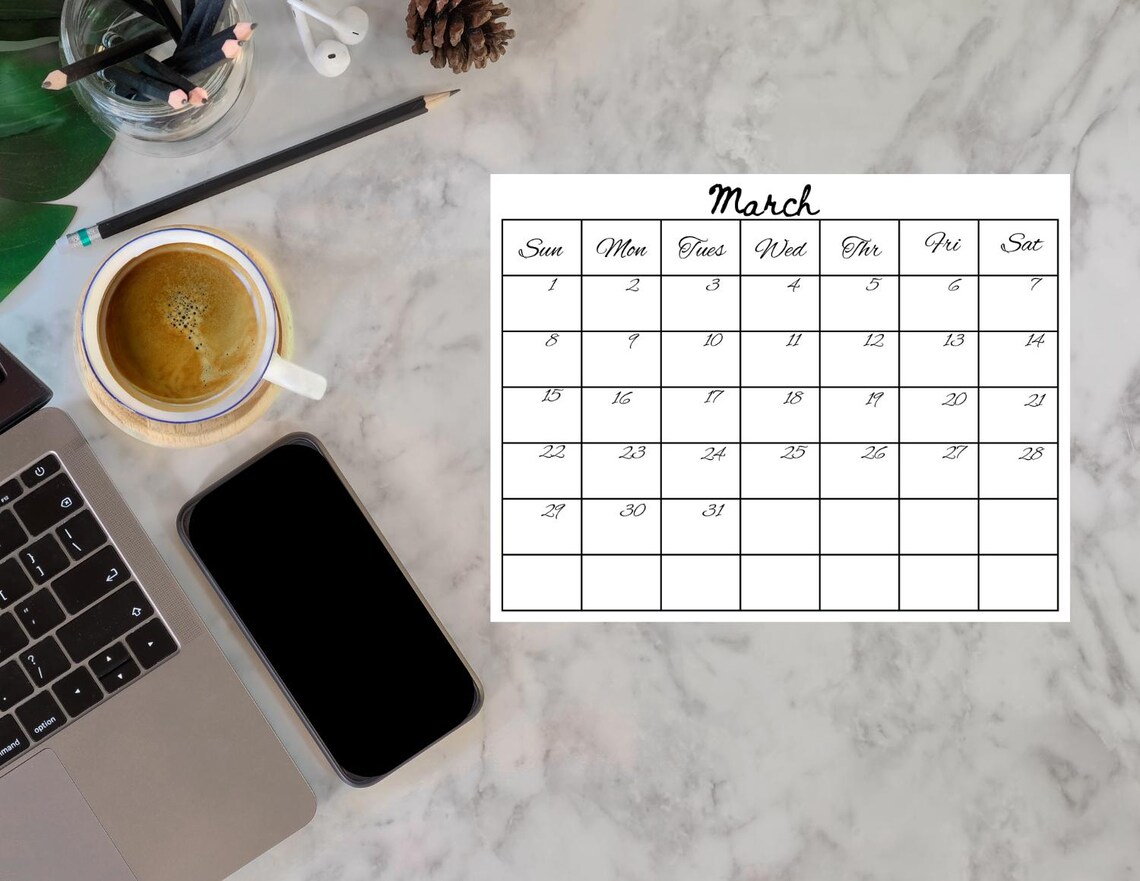2026 Simple Minimalist Calendar PDF Download - Etsy UK