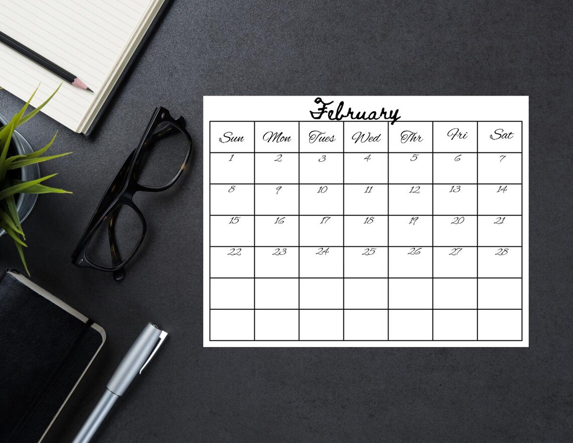 2026 Simple Minimalist Calendar PDF Download - Etsy UK
