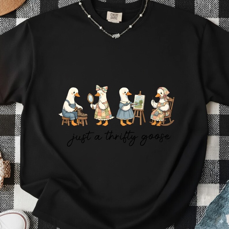 Just a Thrifty Goose PNG Cottagecore Vintage Goose Aesthetic Funny Farm ...